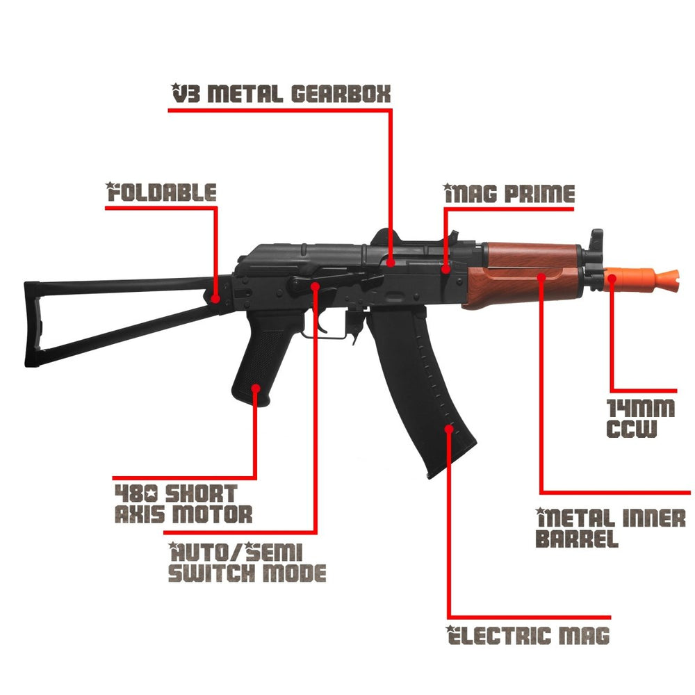 EMERBU Modified Gel Ball Blaster Gun AKS74U