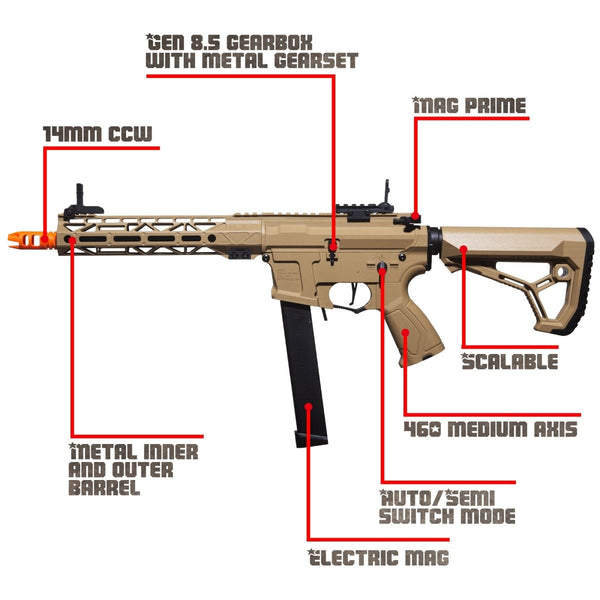 EMERBU Modified Gel Ball Blaster Gun ARP9 Extended(Tan)