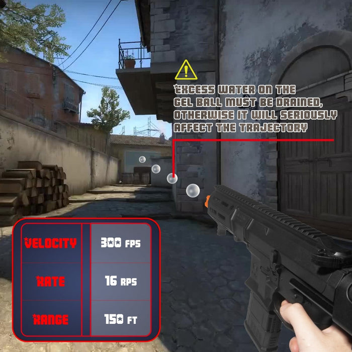 EMERBU Modified Gel Ball Blaster Gun PDX(Black)