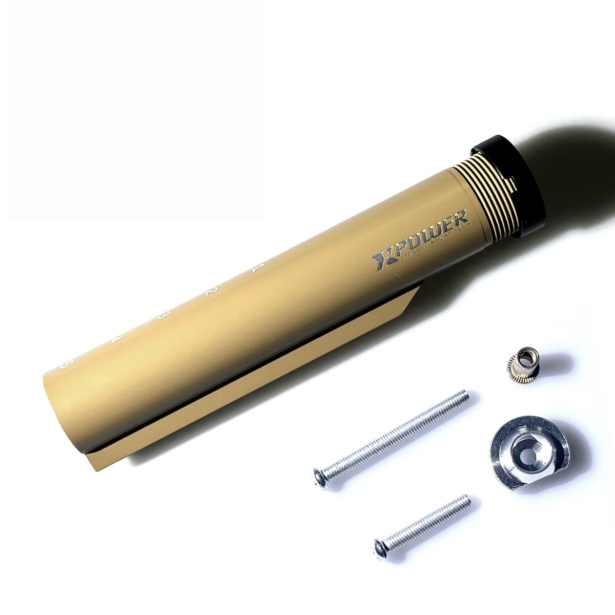 Metal AR BufferTube with Adapter(Tan)